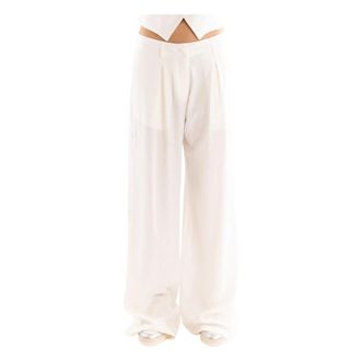 Hinnominate Wide Hosen - - Trousers - Damen - Wei&szlig; - M