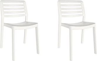 Resol grupo GARBAR Wind Set 2 St&uuml;hle, f&uuml;r den Innenbereich, Au&szlig;enbereich | Garten, Terrasse, Balkon, Wohnzimmer, K&uuml;che, Esszimmer | Design, leicht, stapelba