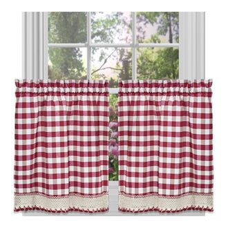 Achim Achim Home Furnishings Fenstervorhang, 147,3 x 61 cm, Burgunderrot/Elfenbeinfarben