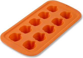 Zenker Mini-Kürbis Schokoform/Eiswürfelform - 10er Halloween Backform aus Silikon, orange, spülmaschinengeeignet - Optimal für kreative Leckereien
