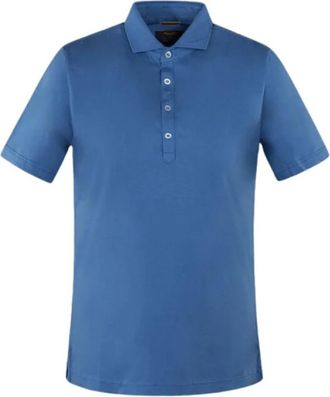 Moorer Homme, Tops, Bleu, Taille: L Tarno Polo