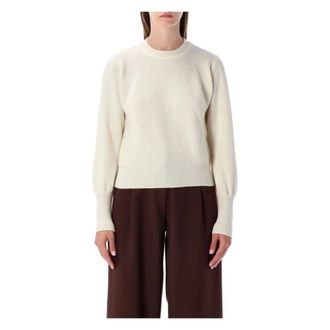 Sessun Femme, Pulls, Beige, Taille: 38 FR Pull à col rond en tricot