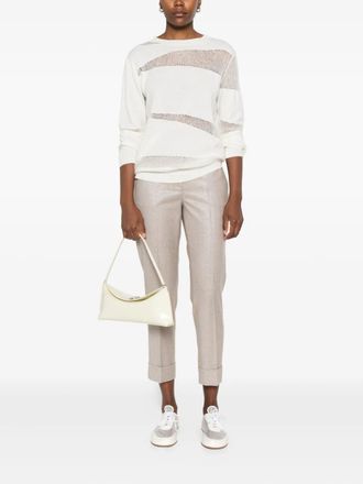 Fabiana Filippi Womens Mesh-Panel Sweater Aw25 W