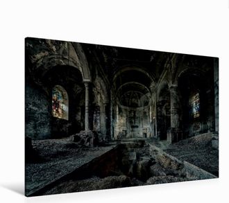 Calvendo Premium Textil-Leinwand 120 x 80 cm Quer-Format Geheimnisvolle Orte - Lost Places | Wandbild, HD-Bild auf Keilrahmen, Fertigbild auf hochwertigem Vlie