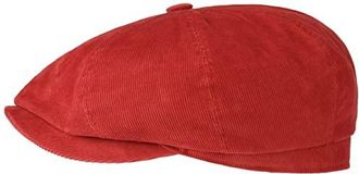 Stetson Casquette Hatteras Sustainable Corduroy Homme - Made in The EU Type Gavroche avec Visiere, Doublure Automne-Hiver Hiver - L (58-59 cm) Rouge Fonce