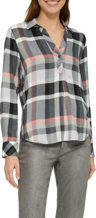 s.Oliver Langarmbluse mit Karo Muster