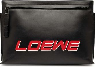 Loewe Clutches - Leather Logo T Pouch - Gr. unisize - in Schwarz - f&uuml;r Damen