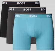 HUGO BOSS Regular Fit Trunks aus Baumwoll-Mix im 3er-Pack