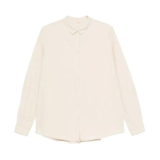Apuntob Chemise boutonn&eacute;e &agrave; manches longues P1895 - Femme - Chemises - Beige - Taille: 40 FR