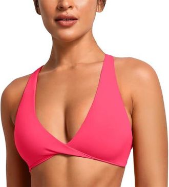 Generic Haut De Maillot De Bain Femme Push Up Sexy Hauts De Bikini R&eacute;glables Chic Classics Col en V Hauts De Maillots Bretelles avec Rembourrage Swimwear Top 