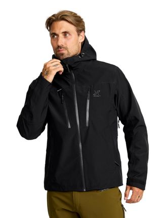 RevolutionRace Silence Proshell 3L Jacket, Herrenjacke, belüftete und wasserdichte Jacke für Wanderungen und andere Outdoor-Aktivitäten, Black/Anthracite 3.0, XXL