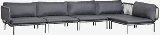 Sklum Sklum - 5-teiliges modulares Eckgartensofa Roubly Grau Graphit