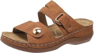 Generic Sandales Femme &Eacute;t&eacute; Compens&eacute;es Chaussures Sandales D&eacute;contract&eacute;es Pour Femmes Couleur Unie Mode Semelles Plates Id&eacute;ales Quotidien