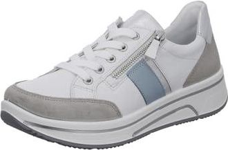 Ara Femme Sapporo Basket, Pebble Blanc/Argent&eacute;/Aqua, 41 EU Large