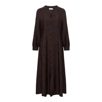 Soaked In Luxury Slidola Kleid LS - - Dresses - Damen - Braun - L