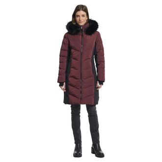 Rino&Pelle Femme, Manteaux, Rouge, Taille: 40 FR Manteau rembourr&eacute; avec capuche amovible
