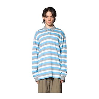ERL Gestreiftes Langarm-Polo-Strickoberteil - - Tops - Herren - Mehrfarbig - XL