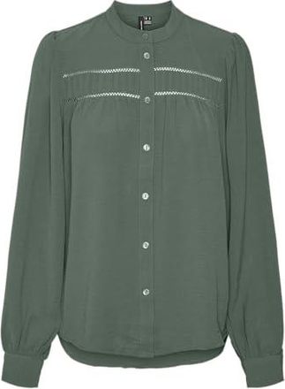 Vero Moda Lace Vmemma Ls T-Shirt en Dentelle WVN GA Noos, Laurel Wreath, S Femmes