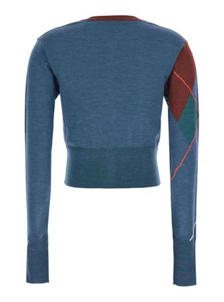 Vivienne Westwood Argyle-Patterned Wool Cardigan - Blue