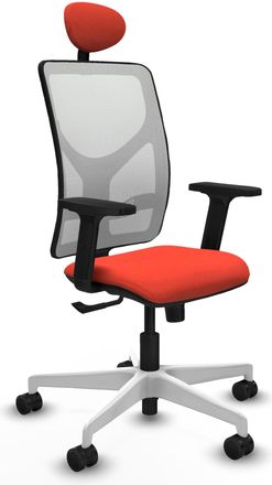 Piqueras y Crespo Schreibtischstuhl in Orange, mit 2D-Armlehnen, h&ouml;henverstellbarer Lendenwirbelst&uuml;tze und festem Kopfteil, ausgestattet mit Sincro 3 Positionen und Sch