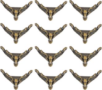 SOLUSTRE HOMSFOU Antike M&ouml;belfu&szlig; Schoner aus Zinklegierung 20 St&uuml;ck Vintage M&ouml;bel St&uuml;tzfu&szlig;kissen f&uuml;r Holzkisten und Schmuckboxen M&ouml;belzubeh&ouml;r mit Starker Tragf