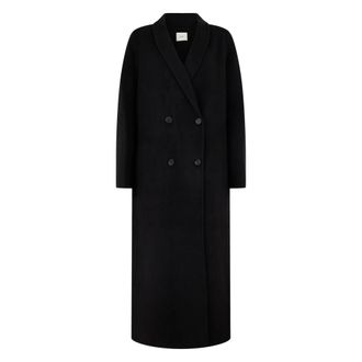 Lisa Yang Doubl&eacute; Knopfmantel - - Coats - Damen - Schwarzk - L