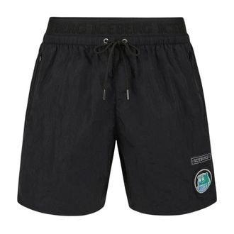 Iceberg Homme, Maillots de bain, Noir, Taille: L Boxer Swim Shorts
