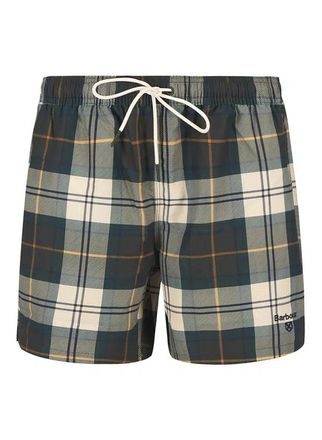 Barbour Herren Badeshorts gr&uuml;n unifarben