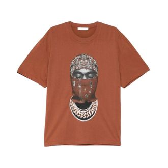 Ih Nom Uh Nit Logo T-Shirt - - Tops - Herren - Braun - XL
