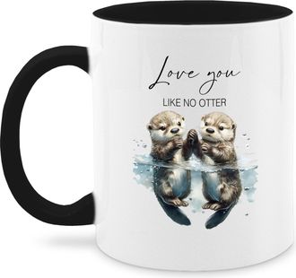 Shirtracer Tasse Tassen 325ml - Love you like no otter Geschenk Paar Geschenke Valentinstag Pärchen Geschenke Weihnachten Paar Geschenk für Verliebte I - 325 ml 