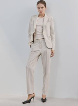 Mango Blazer costume cintr&eacute; gris clair/pastel - Femme - 32 - MANGO