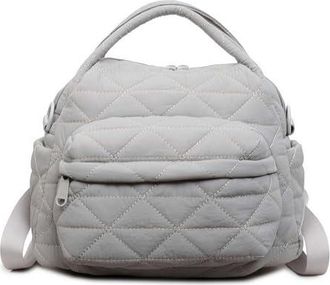 Generic Sac &agrave; bandouli&egrave;re matelass&eacute; 3 en 1 pour femme - &Eacute;l&eacute;gant - Couleur unie - Fermeture &eacute;clair - Poign&eacute;e souple - Sac &agrave; main &agrave; main, gris, One Size