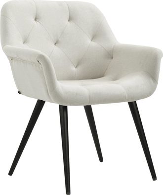 Clp Esszimmerstuhl Langford I Stoff I Kunstleder I Gesteppter Polsterstuhl I Stuhl Mit Bodenschonern, Farbe:beige, Material:Stoff