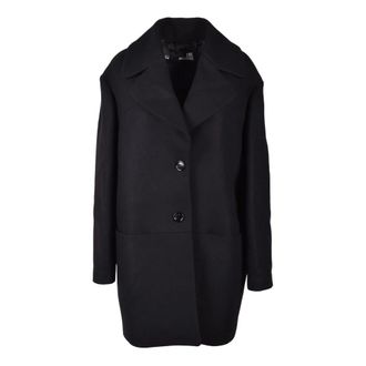 Love Moschino Femme, Manteaux, Noir, Taille: 40 FR Manteau avec fermeture boutonn&eacute;e, int&eacute;rieur doubl&eacute;