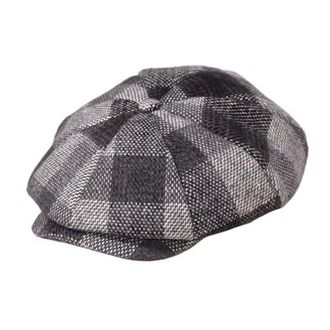 Generic B&eacute;ret octogonal en laine for femme, casquette feutre, grande taille, printemps, automne et hiver Pour lautomne et lhiver(GRAY,XL XXL 60-62m)
