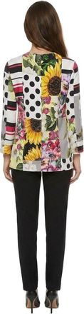 Dolce & Gabbana Womens Multicolor Elastane Pattern Shirt