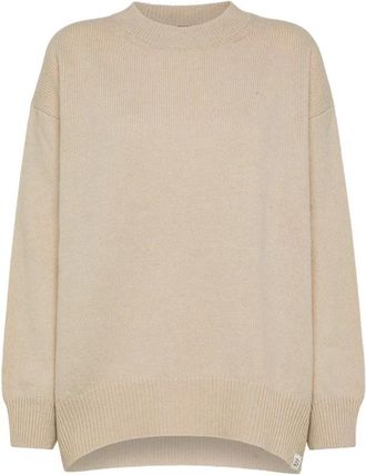 Peuterey Femme, Pulls, Beige, Taille: 36 FR Carded Wool Crewneck
