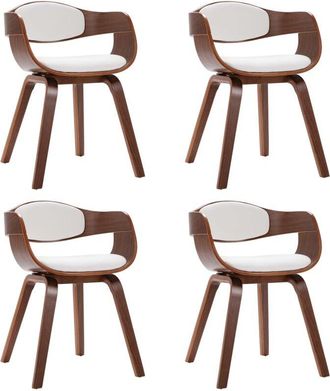 vidaXL Esszimmerst&uuml;hle 4 Stk. Bugholz und Kunstleder vidaXL