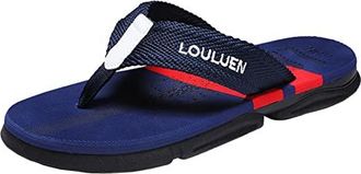 Generic Pantoufles décontractées pour homme, tongs de plage, sandales de plein air, sandales pour homme S, noir foncé, 39 EU