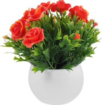 FOMIYES K&uuml;nstliche Bonsai Topfpflanze Lebensecht Naturgetreu Gr&uuml;n mit Stabilem Sockel f&uuml;r Wohn und B&uuml;rodekoration