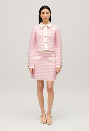 Claudie Pierlot Kurzer, zweifarbiger Strickrock