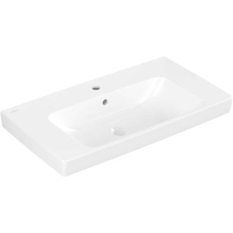 Villeroy & Boch Villeroy&boch - Architectura - Waschtisch 80x45 cm, mit &Uuml;berlauf, Hahnloch, Alpinwei&szlig; 4A878001