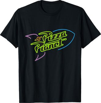 Pixar Disney Pixar Toy Story Pizza Planet Rocket Ship Neon T-Shirt
