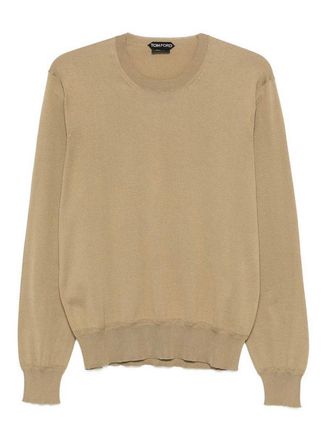 Tom Ford Rundhalspullover - Beige