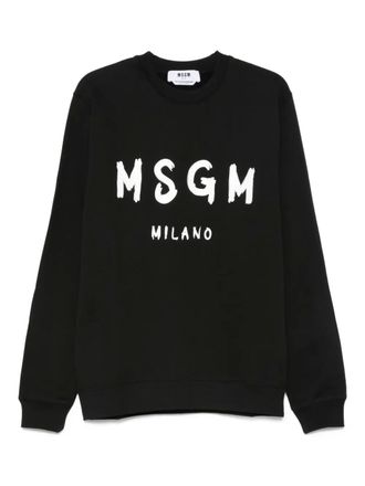 Msgm sweat à logo imprimé - Noir