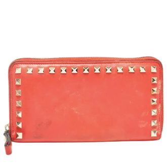 Valentino Pre-owned Leder Portemonnaies - - Pre-owned - Damen - Rot - ONE SIZE