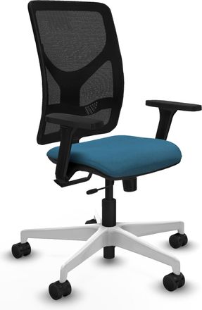 Piqueras y Crespo Schreibtischstuhl aus Stoff mit 3D-Armen, h&ouml;henverstellbare Lendenwirbelst&uuml;tze, ausgestattet mit Syncro/Traslack und Schneideschaum, mit Rollen von 65