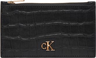 Calvin Klein Kreditkartenetui Calvin Klein Ck Croc 6 Cc Cardcase LV04F1094G Schwarz