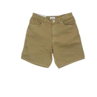 Amish Herren Bermuda Jeans Beige Straight Fit - - Shorts - Herren - Beige - W30