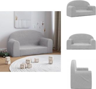 vidaXL Vidaxl - Canapé pour enfants 2 places gris clair peluche douce - Canapé Enfant - Canapé Bébé - Mobilier Enfant - Fauteuil Enfant - Jouet Enfant